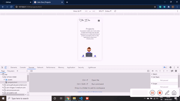 Project Card bug · Issue #598 · smaranjitghose/awesome-portfolio ...