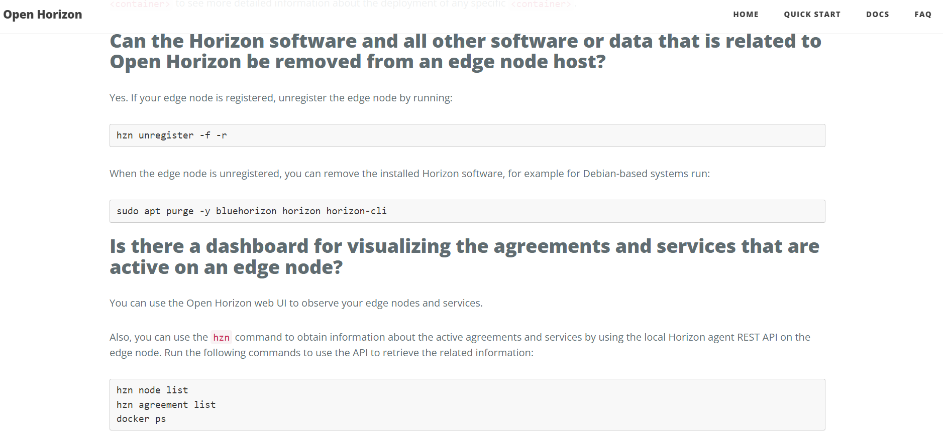 Add "Click to copy functionality" for commands on FAQ page · Issue #139 · open-horizon/open ...