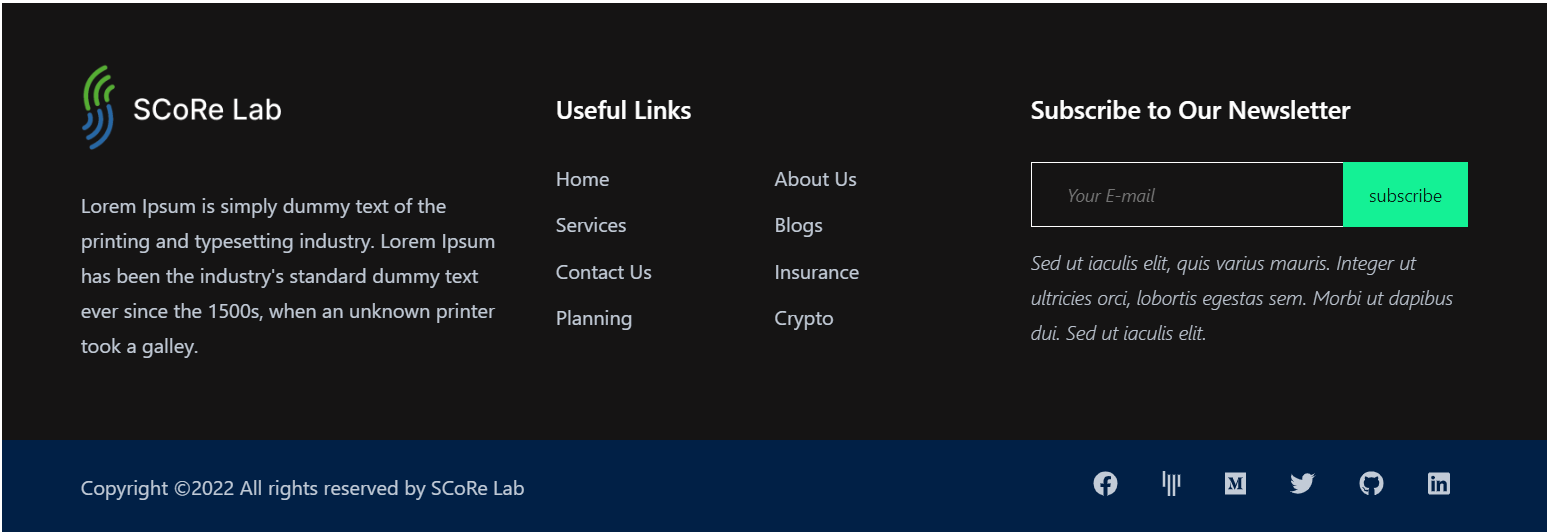 (chore): Added Footer Component for the Fourth theme by Abhijay007 · Pull Request #379 ...