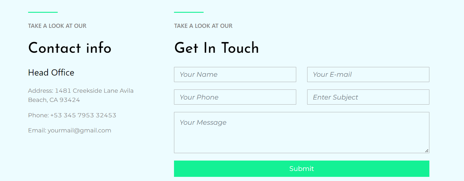 (chore): Added Contact Us Component for the Fourth theme by Abhijay007 ...