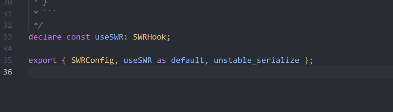 Add named export of useSWR to the library or fix default export naming types · Issue #2379 ...