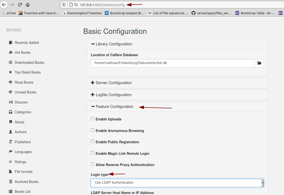 No LDAP configuration in the WebUI · Issue #1717 · janeczku/calibre-web · GitHub