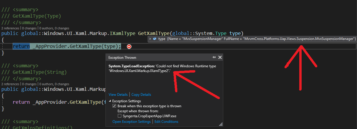 Could not find Windows Runtime type 'Windows.UI.Xaml.Markup.IXamlType2' · Issue #3639 ...