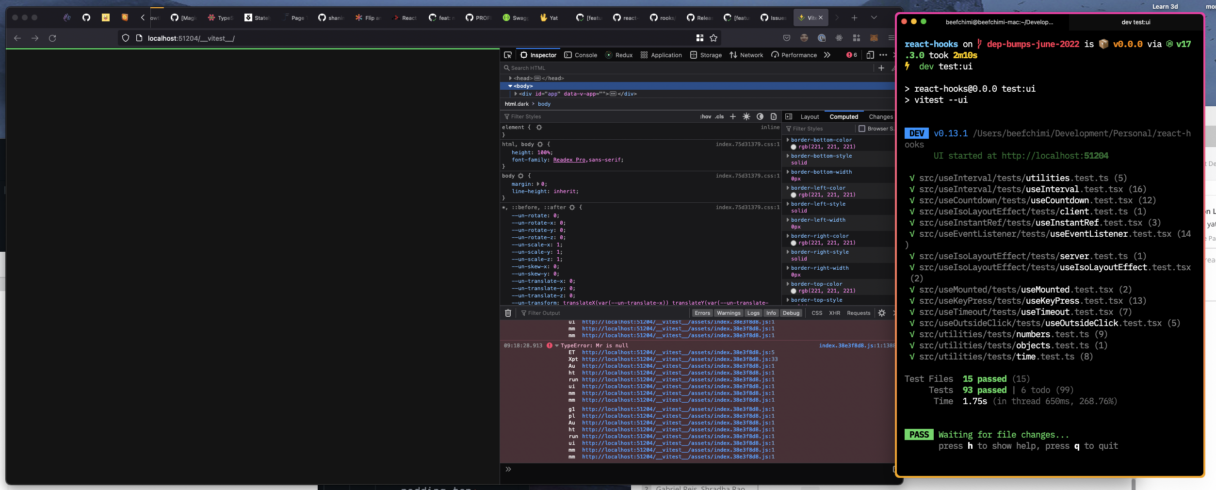 `Mr is null` running `--ui` · Issue #1418 · vitest-dev/vitest · GitHub