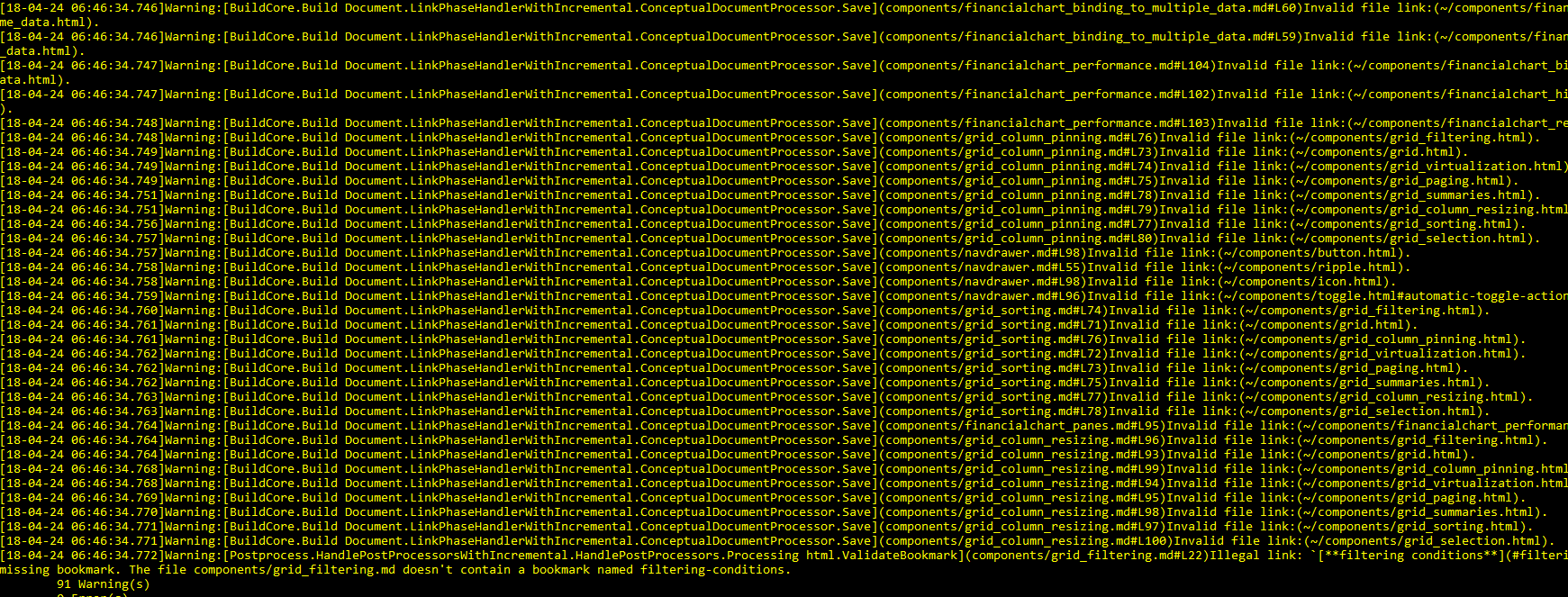 Fix the warnings in the console · Issue #360 · IgniteUI/igniteui-docfx · GitHub
