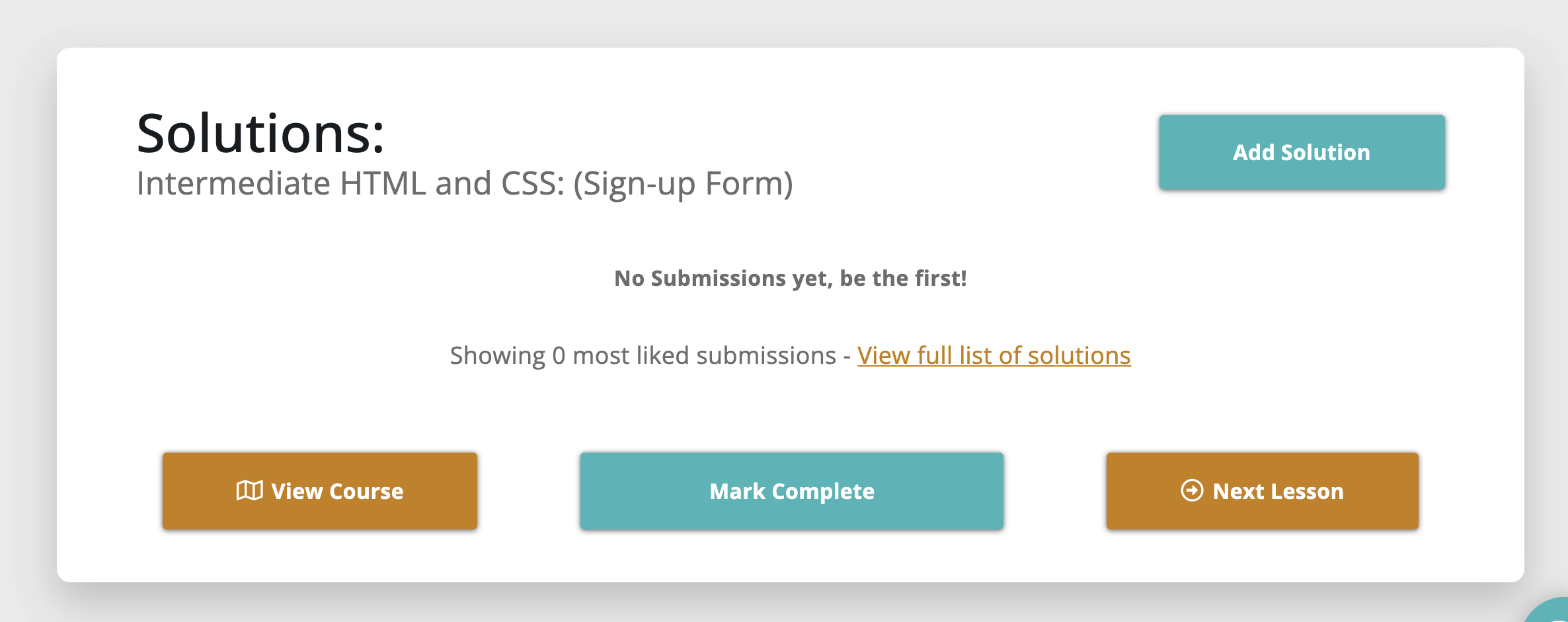 Missing project submissions in new Intermediate HTML & CSS Module ...