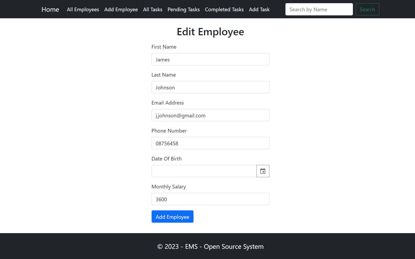 GitHub - DimitarStefan0v/Employee-Management-System: Simple Web application for Employee ...