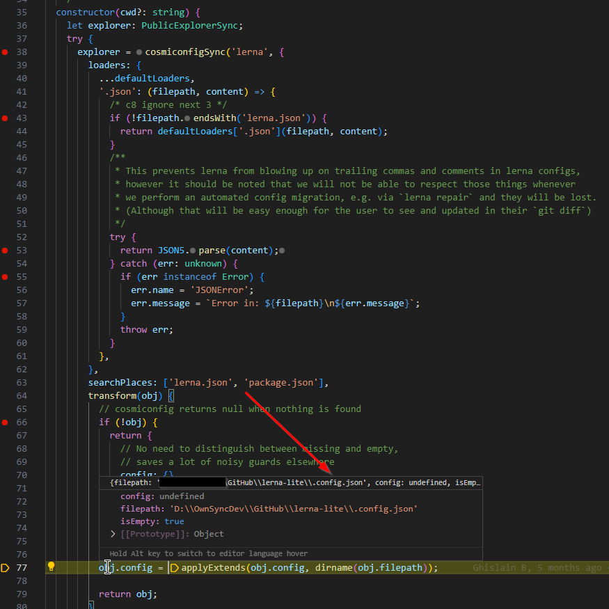 Lerna-Lite project having an empty `.config.json` file gets picked up by cosmiconfig and is ...
