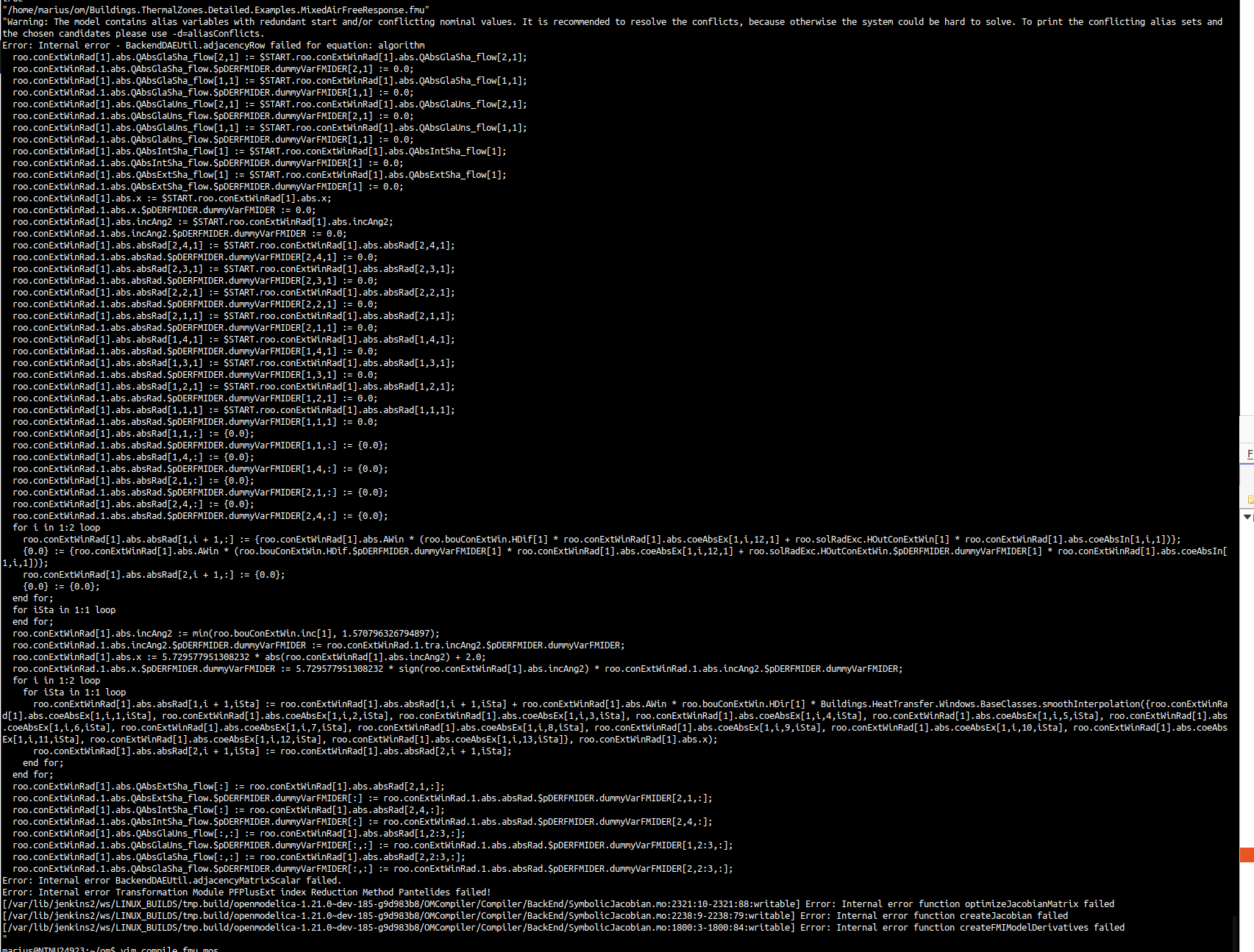 Createfmimodelderivatives Failed · Issue 10108 · Openmodelicaopenmodelica · Github 