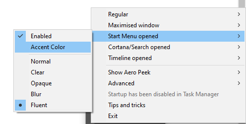 Other:Is it possible to add a translucent mask, just like start menu ...
