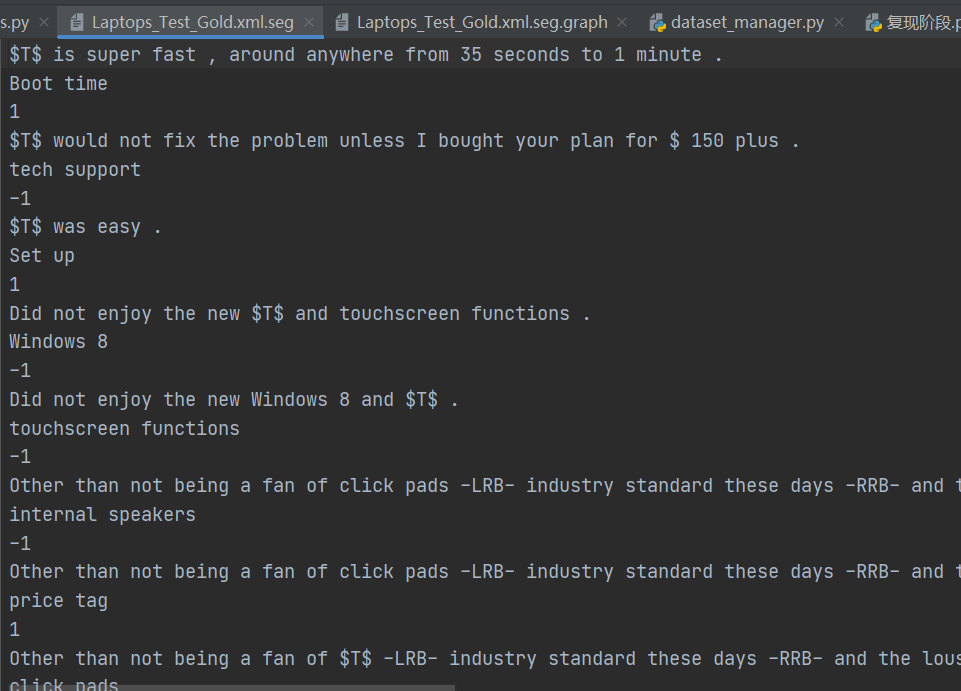 关于数据集格式.xml.seg.graph的生成问题 · Issue #245 · yangheng95/PyABSA · GitHub
