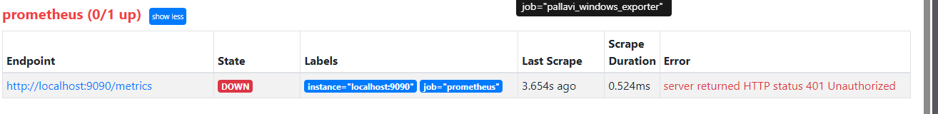 prometheus host show error : Server returned HTTP status 401 Unauthorized · Issue #507 ...