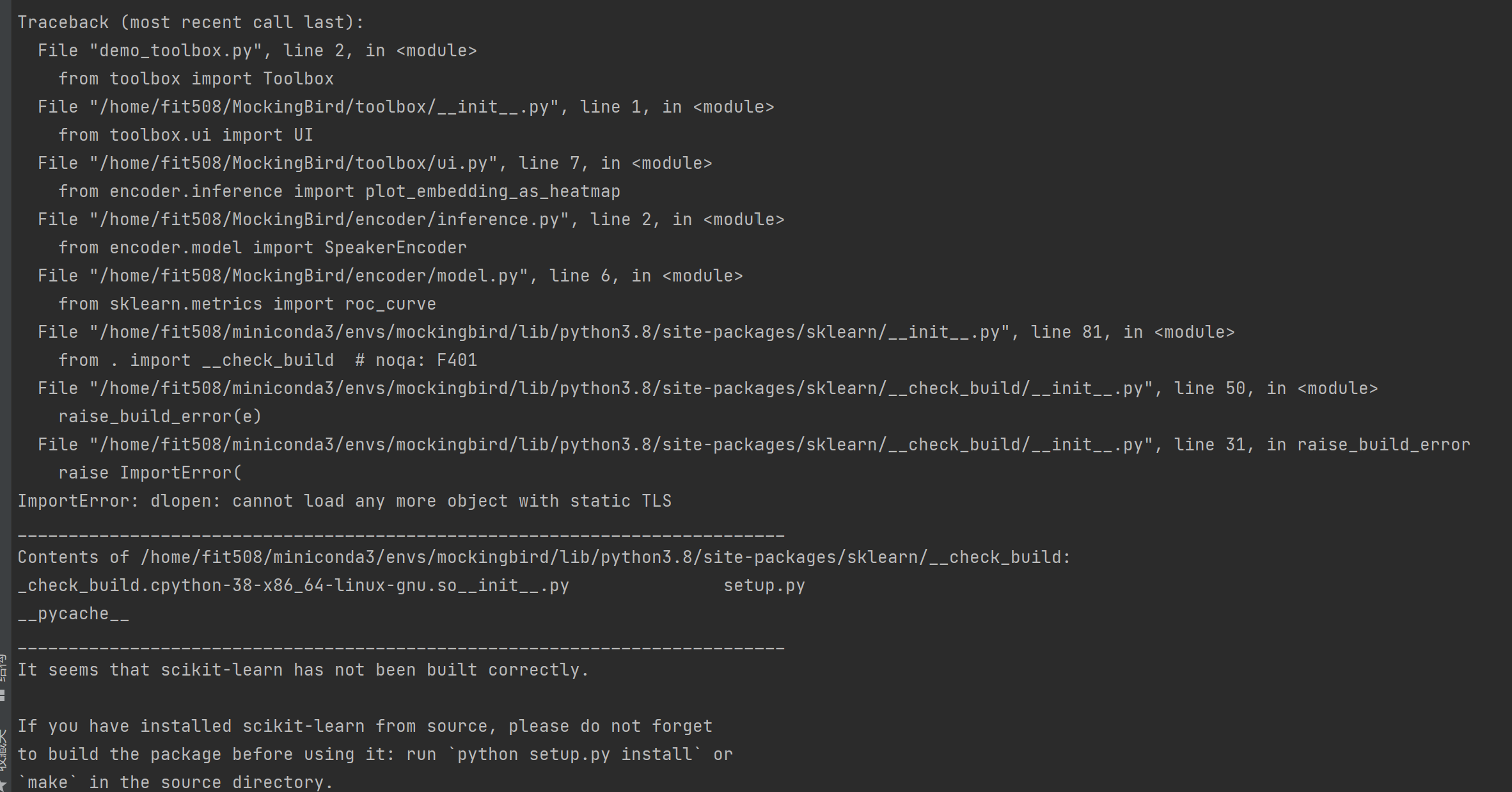 ImportError: dlopen: cannot load any more object with static TLS ... ImportError: dlopen: cannot load any more object with static TLS ...