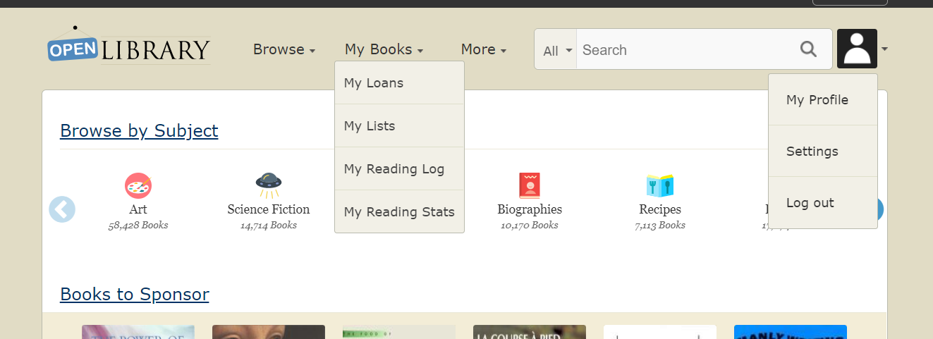 Should My books and user menus be merged? · Issue #1514 ...