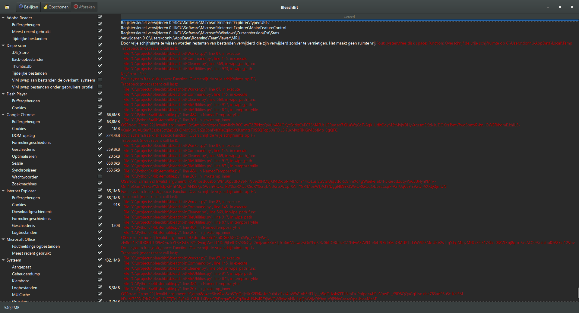 BB 4.0 Wipe Free Space not working · Issue #899 · bleachbit/bleachbit ...