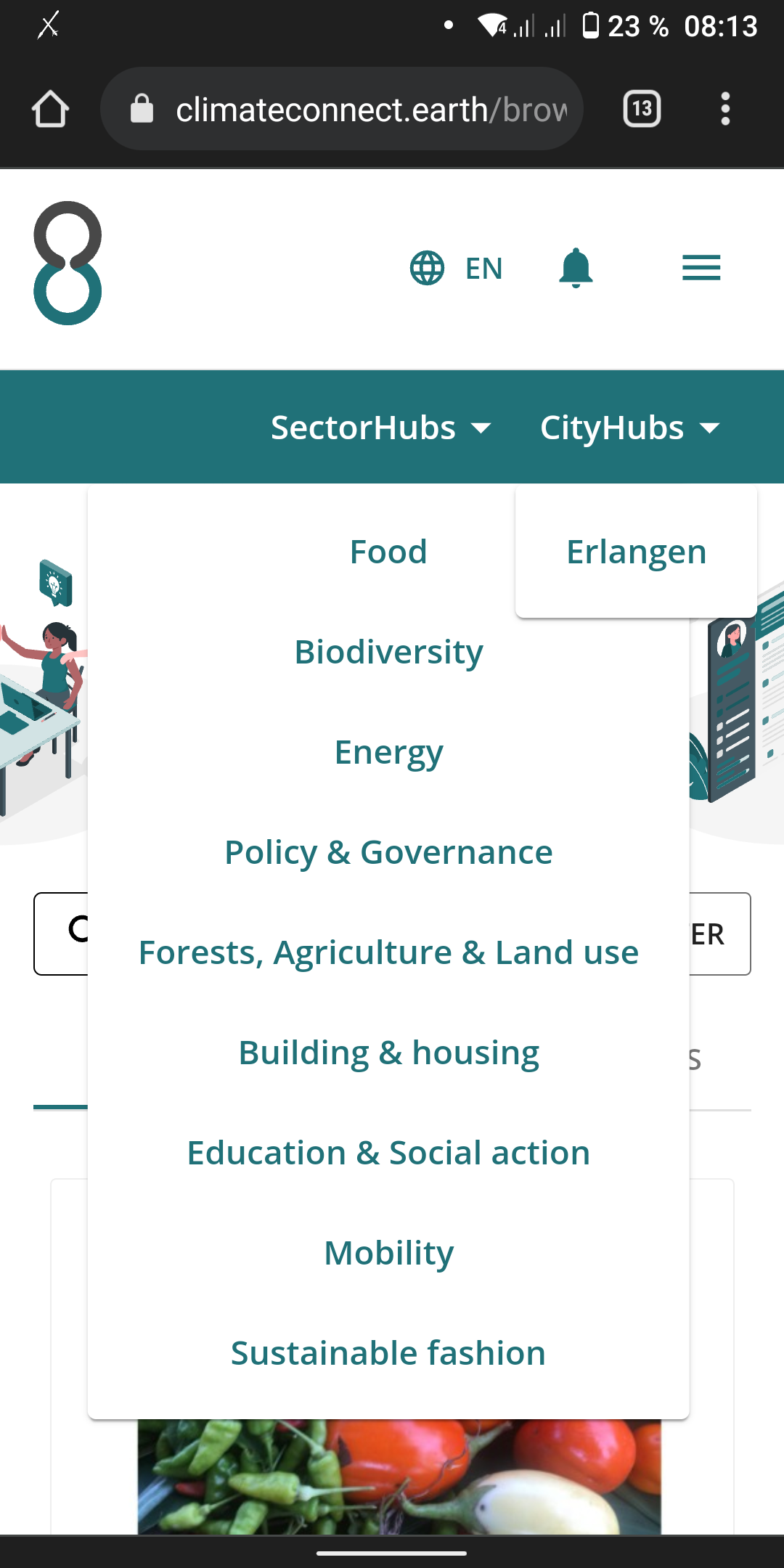 Bug: Mobile Sub Menue for Sector and CityHubs open on top of each other ...