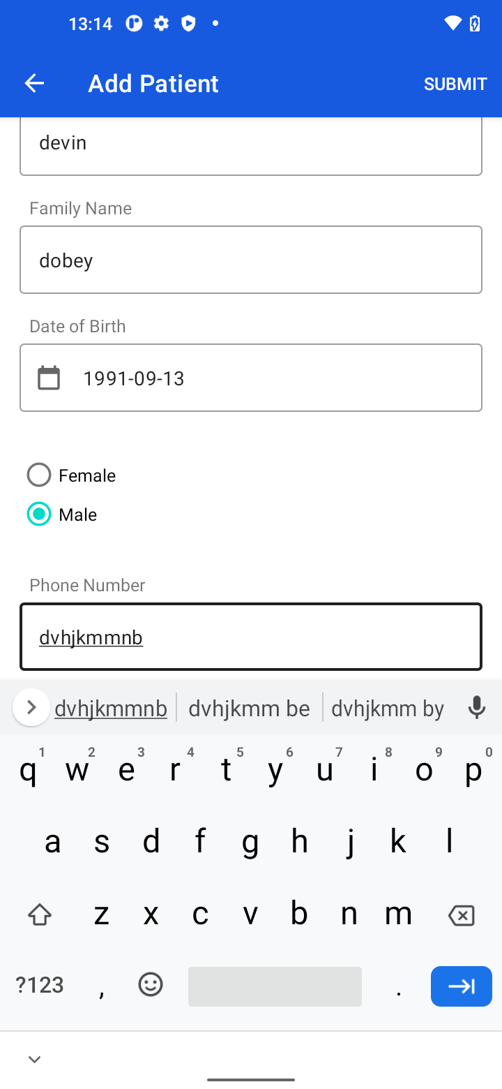 On Add patient, Phone number textbox accepting alphabets · Issue #868 ...