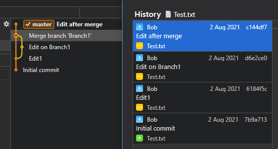 History and blame window do not show merge commits · Issue #1261 · fork-dev/TrackerWin · GitHub