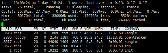 kangle进程在系统top中包含了si软中断的cpu使用率，如何排除不包含显示进去 · Issue #45 · keengo99/kangle · GitHub