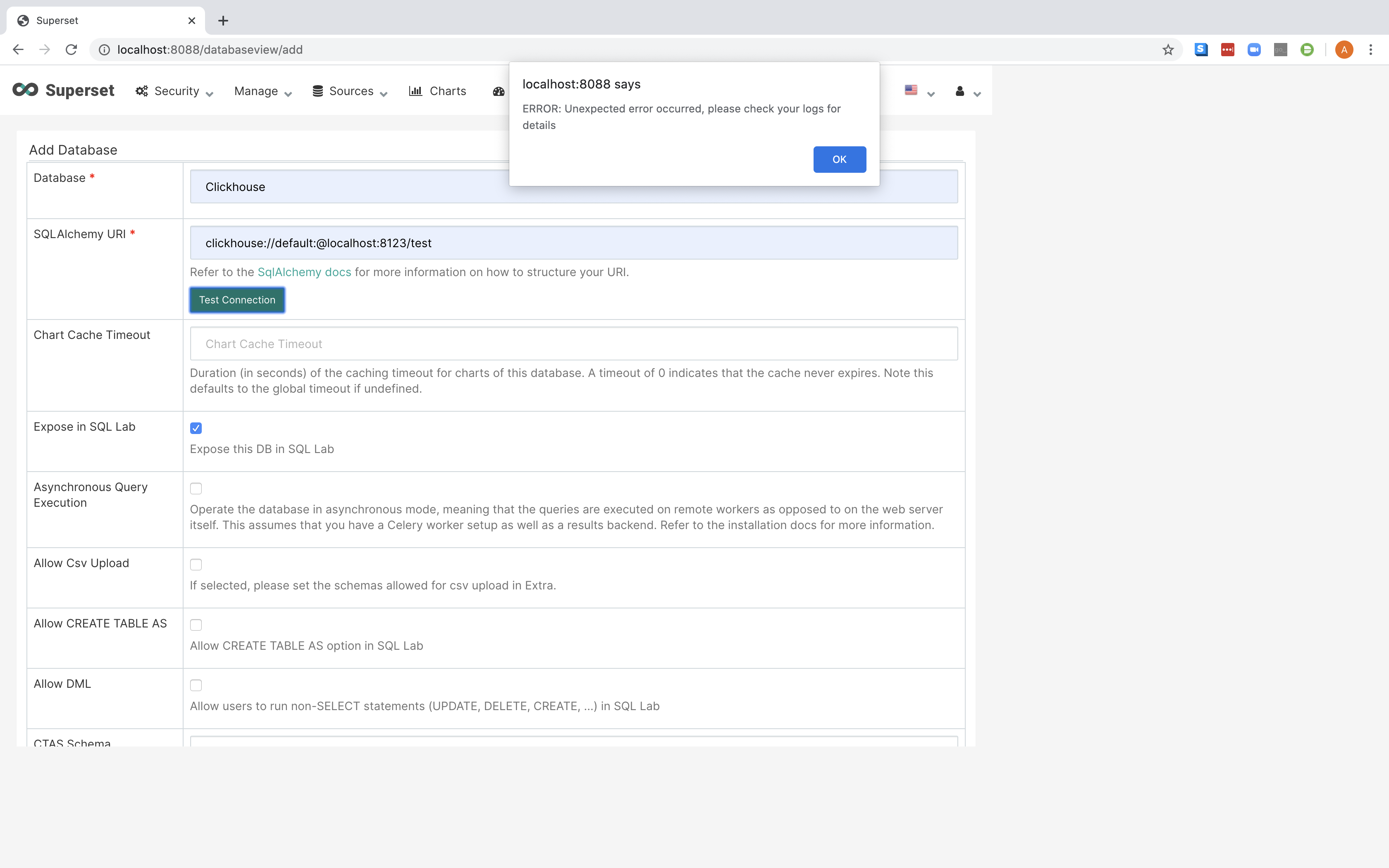 Can T Add Clickhouse Database Allways Connecting As Default User