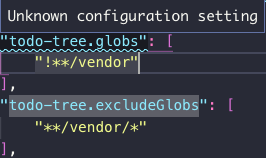 todo-tree.excludeGlobs is not working · Issue #106 · Gruntfuggly/todo-tree · GitHub