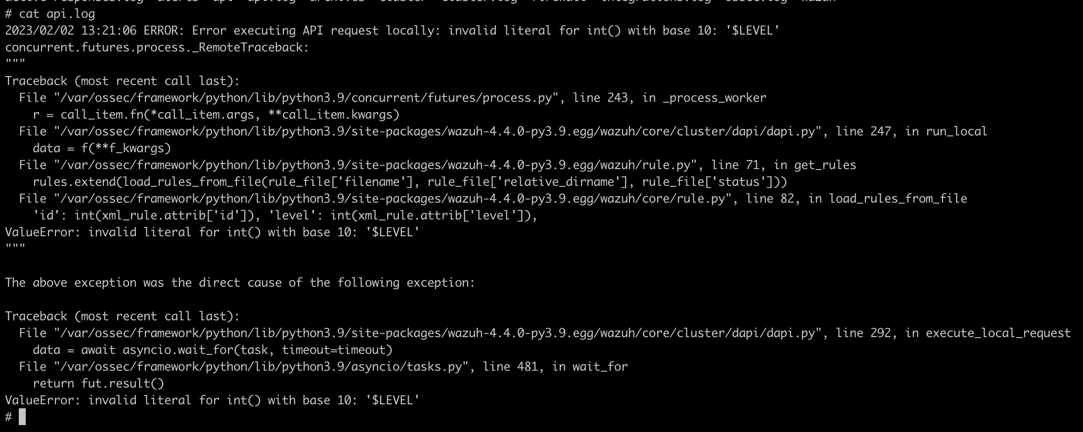 Wazuh App fails to list rules when a variable is used to define the rule level · Issue #16032 ...