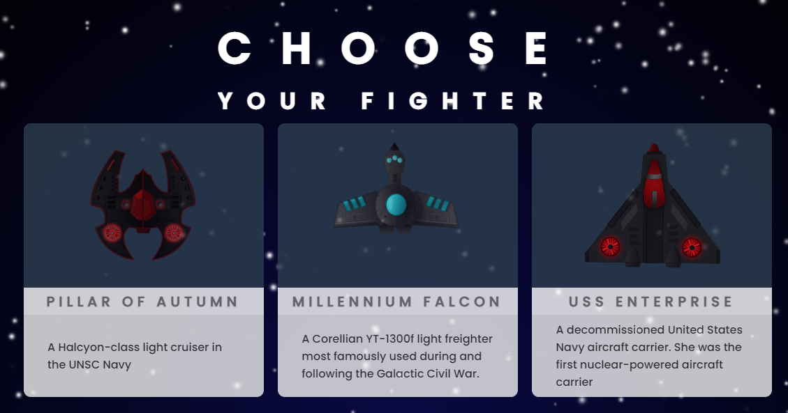 GitHub - ahmedzak7/Galaxy-Fighter: A game using HTML5 CSS and vanilla javascript