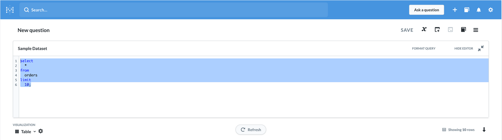 Proposal Format Sql Query Option In The Native Query Editor · Issue