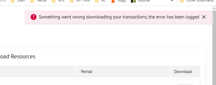 Transaction Download Error · Issue 8042 · Reapitfoundations · Github 0262