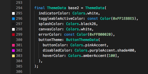 Move color preview boxes to the gutter · Issue #138634 · microsoft/vscode · GitHub