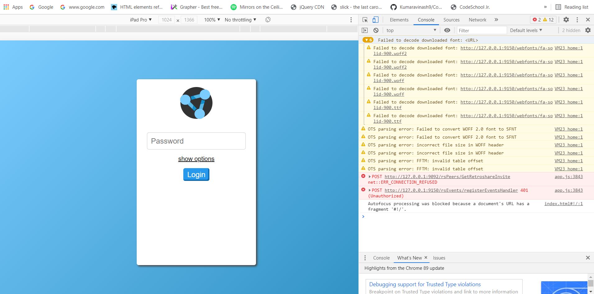On Smaller Screen, Navbar border get Overlapped · Issue #17 · RetroShare/RSNewWebUI · GitHub