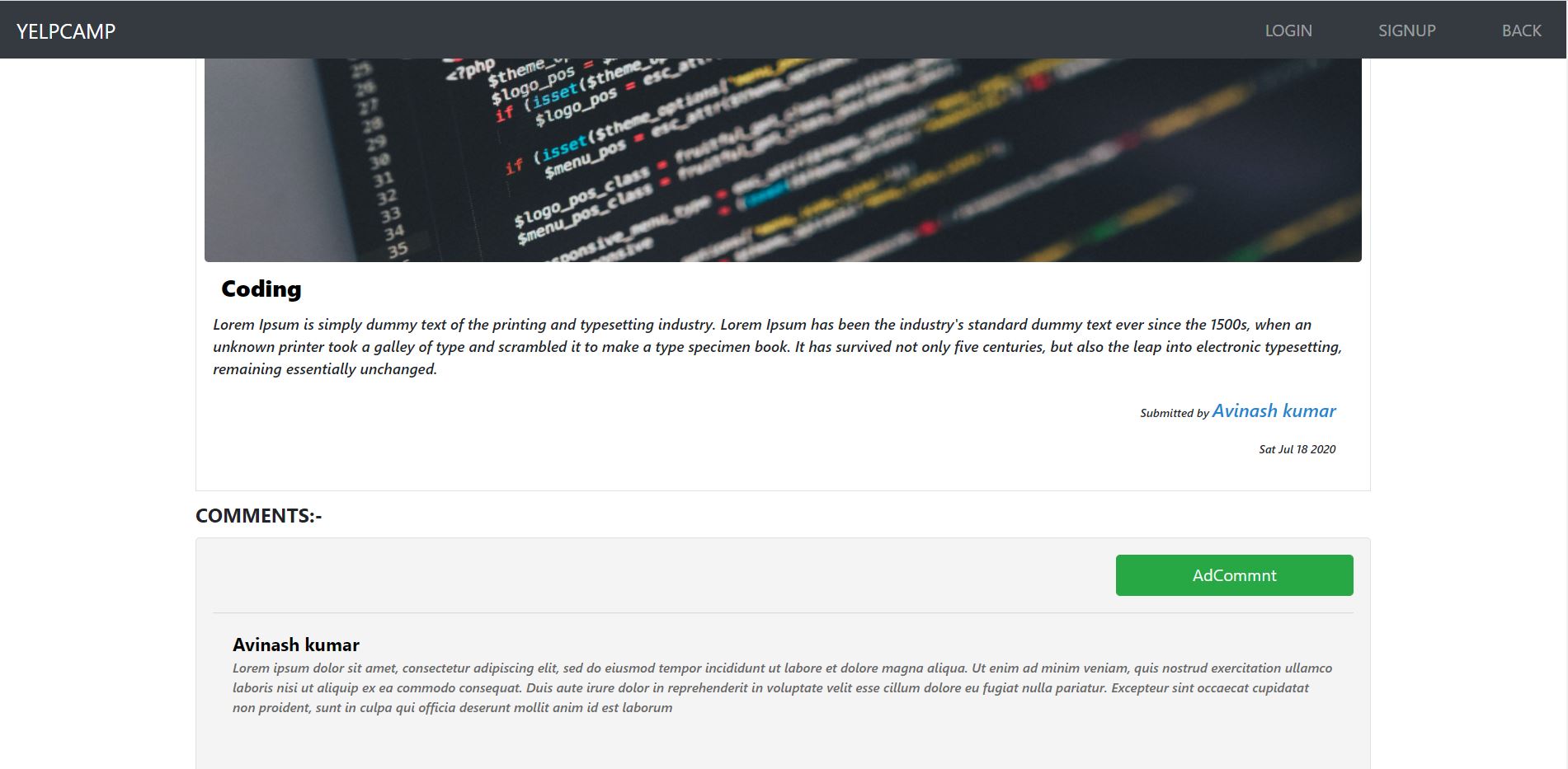 GitHub - Kumaravinash9/Campground