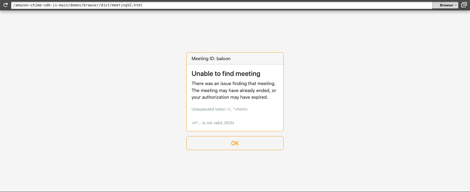 Chime Sdk Browser · Issue 2418 · Awsamazon Chime Sdk Js · Github 