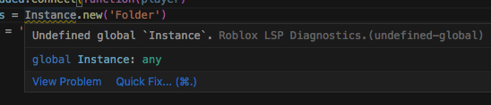 Roblox LSP gives Undefined name 'varName' until I restart it · Issue #91 · NightrainsRbx ...