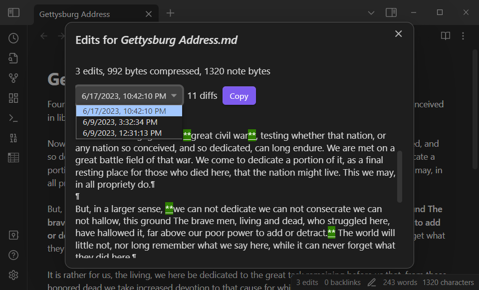 GitHub - antoniotejada/obsidian-edit-history: Obsidian Edit History Plugin, automatically save ...