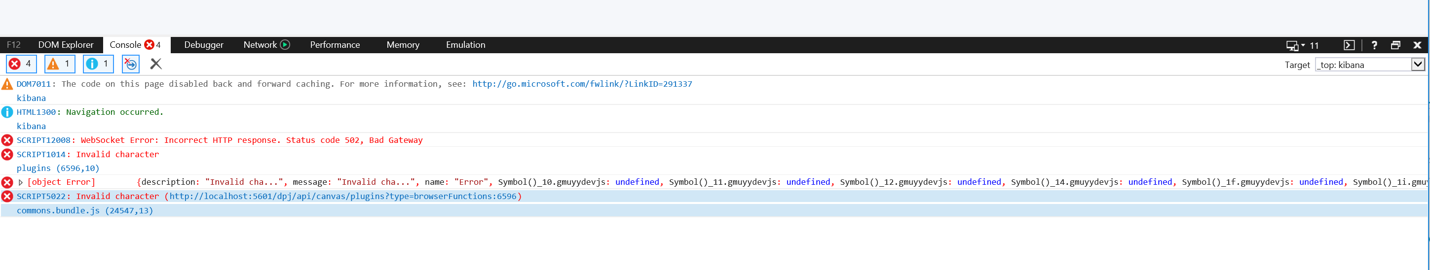 Canvas error prevents page load on IE11 · Issue #28091 · elastic/kibana · GitHub