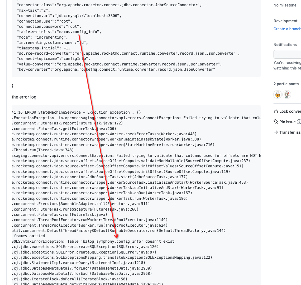 JdbcSourceTask start failed · Issue #268 · apache/rocketmq-connect · GitHub