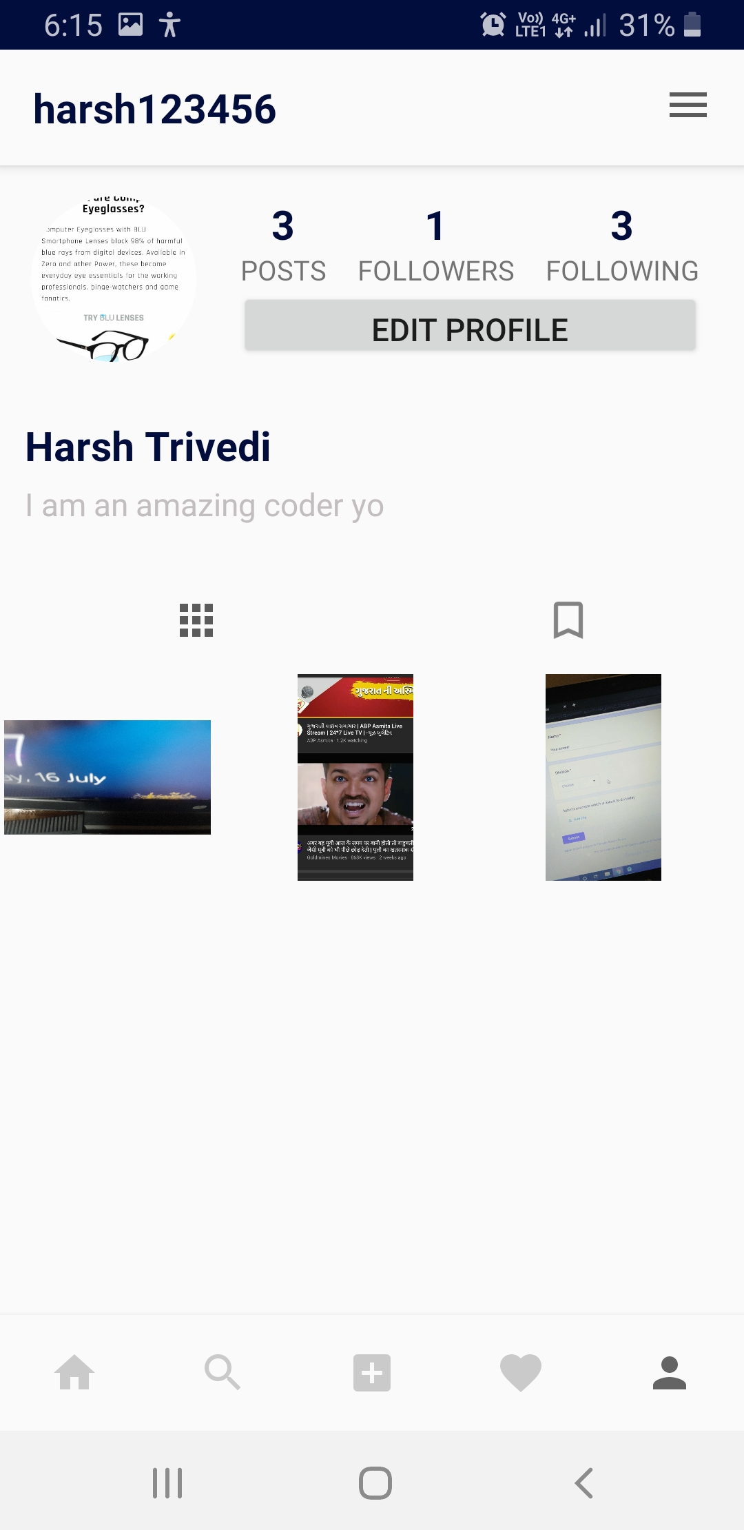 GitHub - harshTrivedi501/InstagramClone: Its an instagram clone app ...