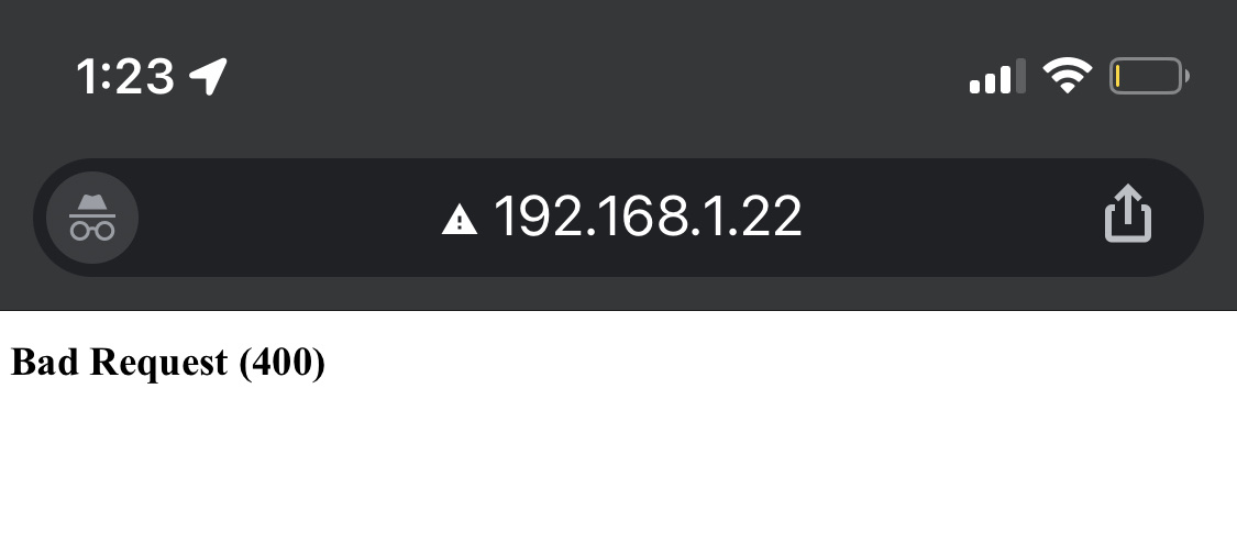 Server accessible via http://localhost:80 but not via the network (http://[local IP address]:80 ...