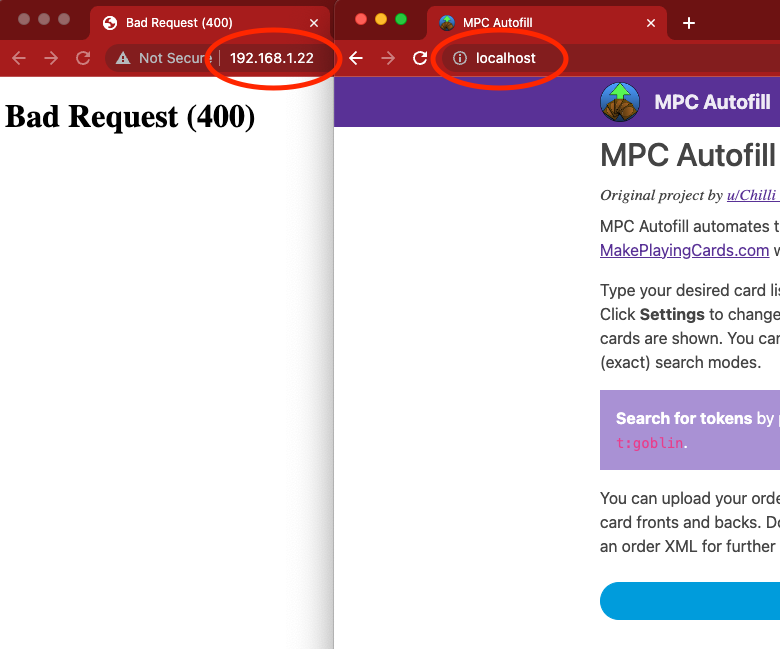 Server accessible via http://localhost:80 but not via the network (http://[local IP address]:80 ...