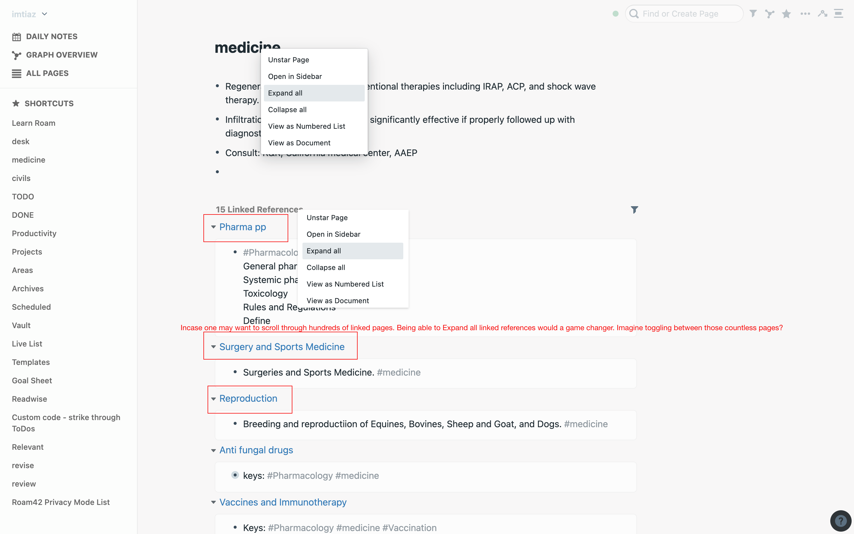 Enhancement Request Expand Collapse Drop And Drag The Linked References · Issue 211 · Roamjs