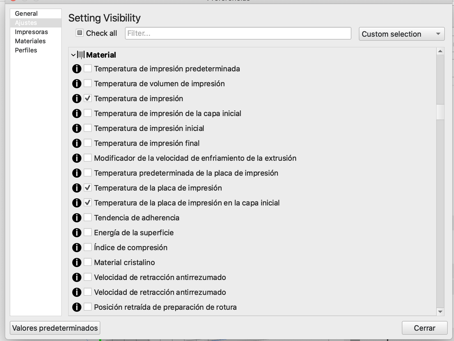 No Sale El Desplegable De Configuración De La Temperatura · Issue 7617 · Ultimaker Cura · Github