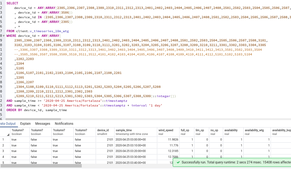 Filter With View With Hypertables Large Array Filtering Interval · Issue 1864 · Timescale
