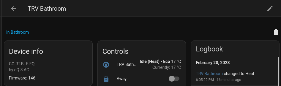 Renaming TRV entity doesn't affect the entity name on the integration tile (config/integrations ...