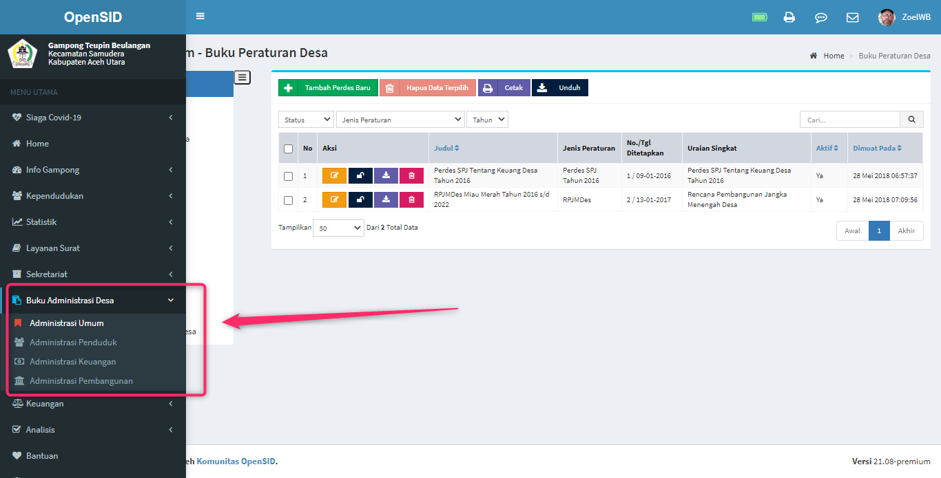 Error pada menu buku administratif desa -> administrasi lainya · Issue #4345 · OpenSID/OpenSID ...