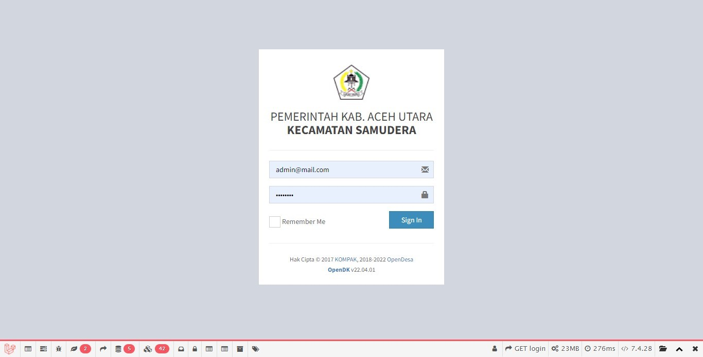 Pasword dan Username Bawaan System Tidak Terganti Dengan Perintah php artisan db:seed --class ...