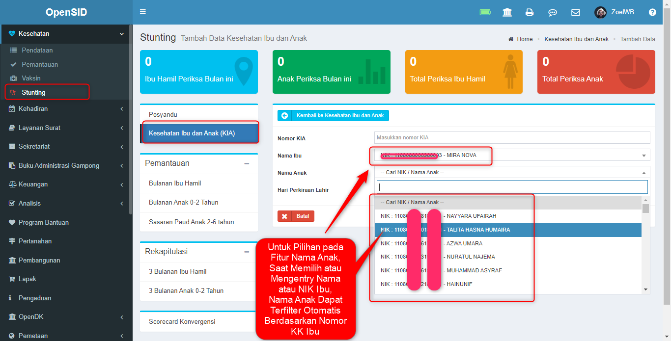 [Stunting] Pemintaan Filter Data Anak Berdasarkan Nomor KK Ibu · Issue #5319 · OpenSID/OpenSID ...