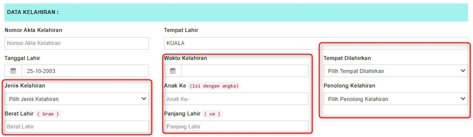 Bug/error: Data-data Penduduk yg sudah terimput sebelumnya, saat dibuka kembali ubah data, ada ...