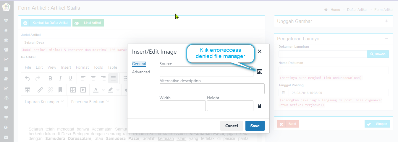 Insert Gambar, Vidio atau Peta Pada Artikel Error · Issue #3458 ...