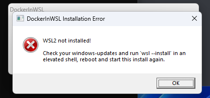 Install fails on Windows 11 · Issue #53 · cloudflightio/dockerinwsl · GitHub